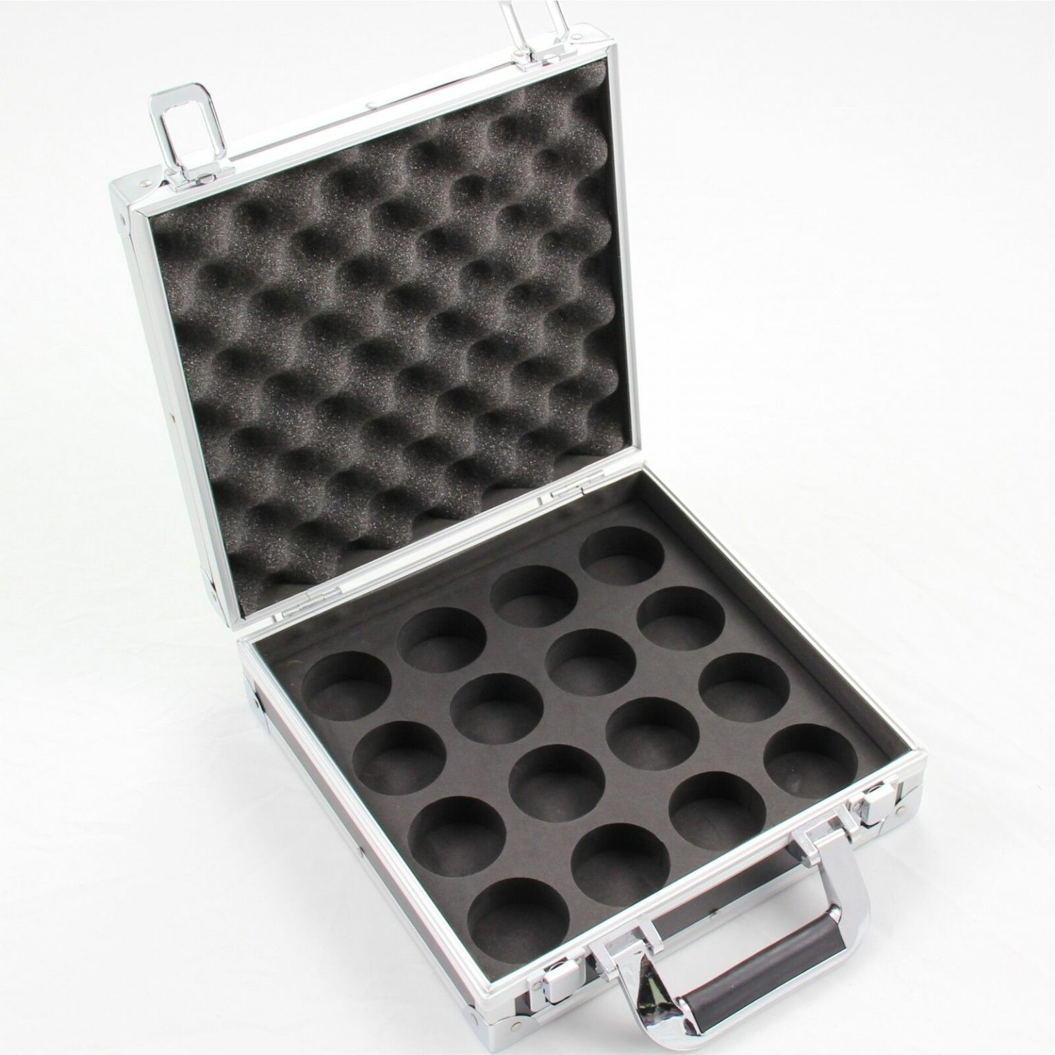ALUMINIUM FLIGHT BALL CASE for full set of 16 x AMERICAN SIZED 2 1/4 ...