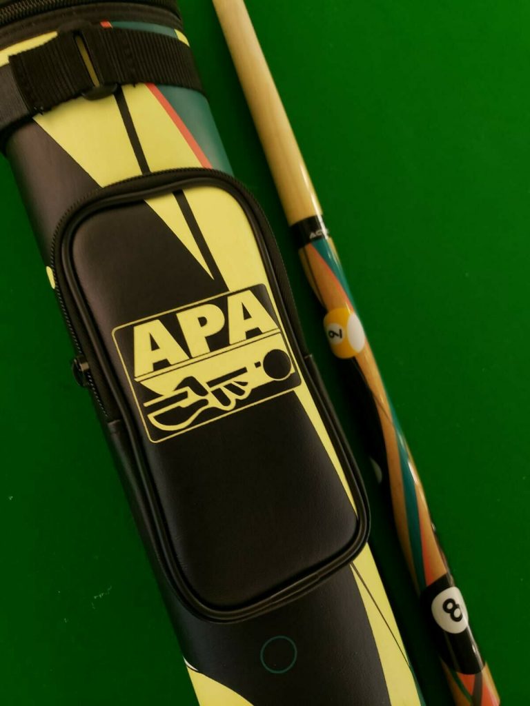 APA 9 ball cue with matching APA case and APA glove AMERICAN POOL ...