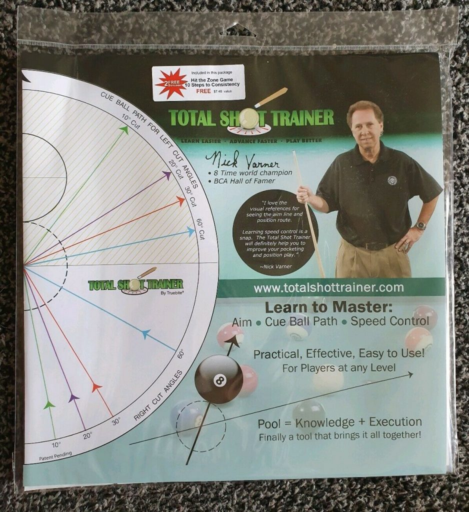 TOTAL SHOT TRAINER by Nick Varner.. Aim, cue ball path and control ...