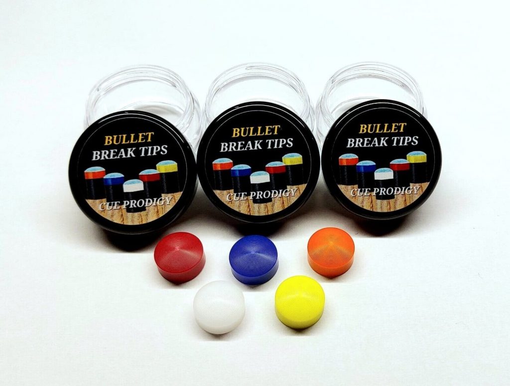 Cue Prodigy BULLET BREAK tip by KEV WHEELER handmade cues WHITE 10.6mm ...