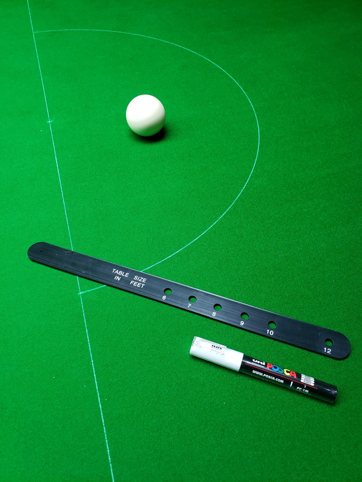 Table Marking set, quality table marker complete with lining pen WHITE ...