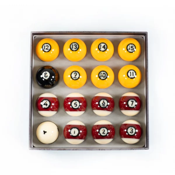 Ultimate Pool official pro 15 Dynasphere 2″ pool ball set with 1 7/8 ...